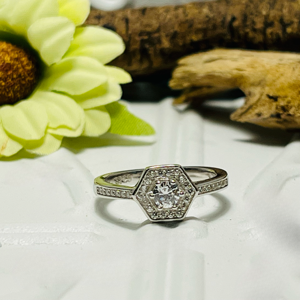 Sterling Silver Clear Crystal Ring – Serendipity Designs